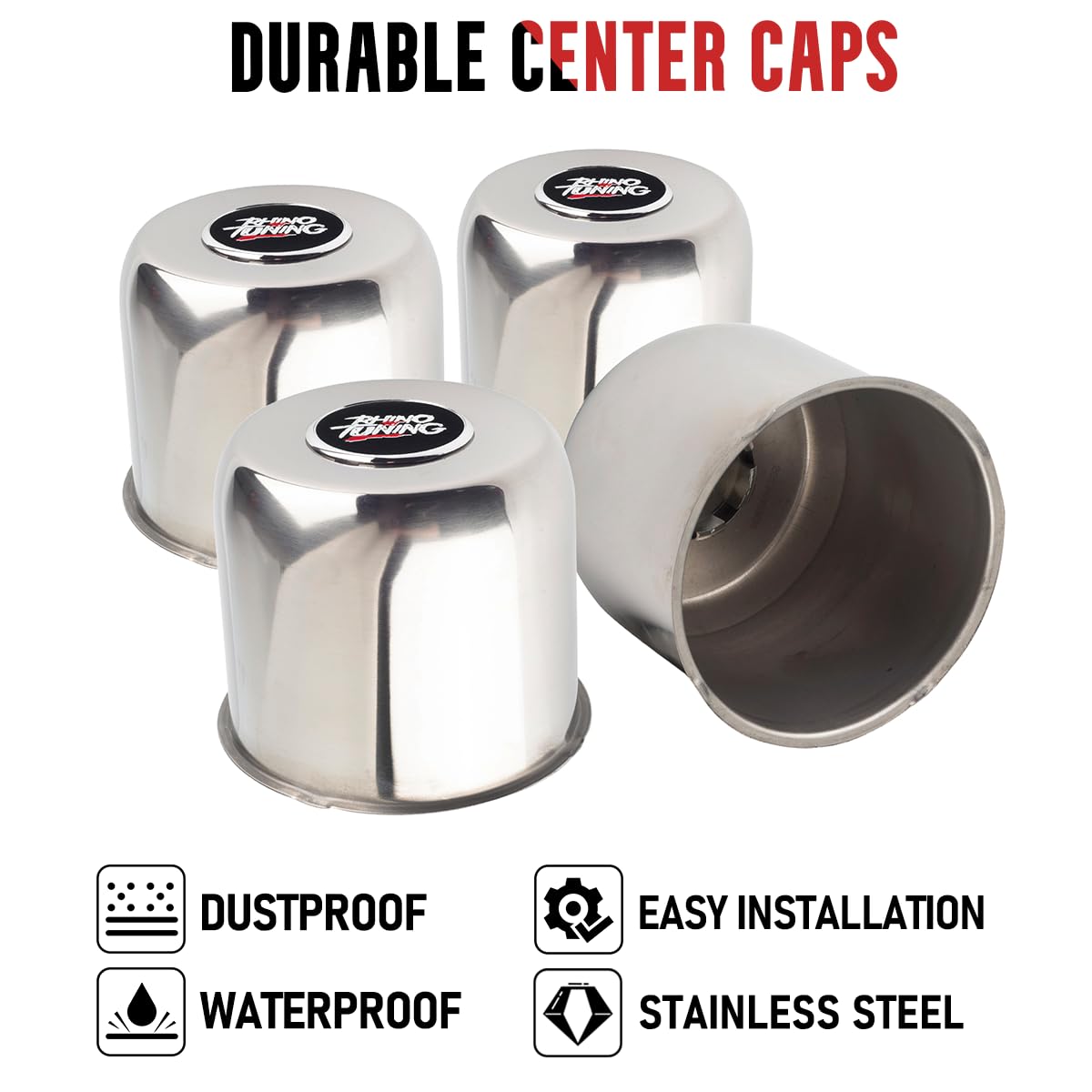 Snapklik.com : RTrhinotuning 4 PCS 4.88in Stainless Steel Trailer Wheel ...