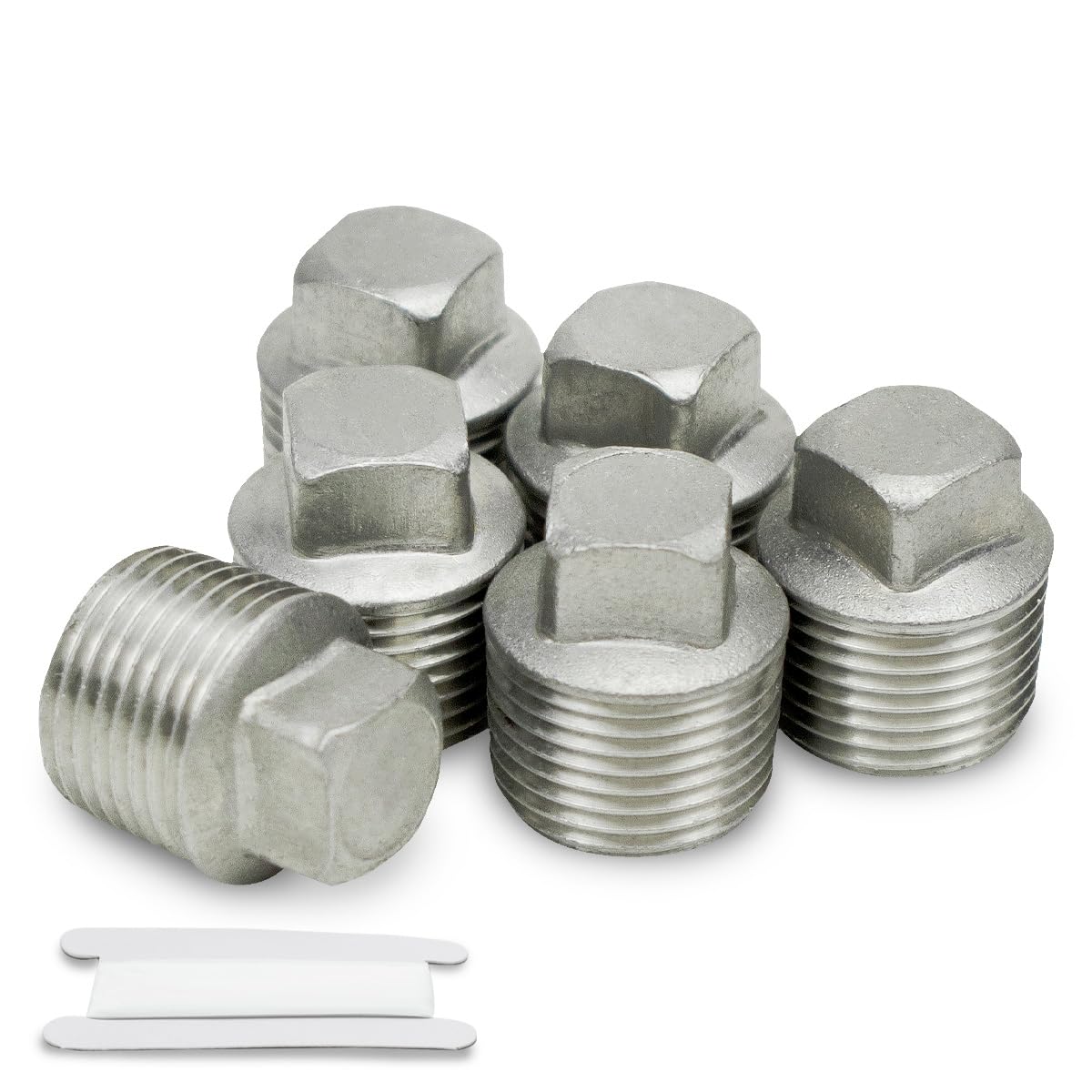 Bwintech 6 Pcs 1/4"Male BSP Stainless Steel 304 Male Cap Hex Socket ...