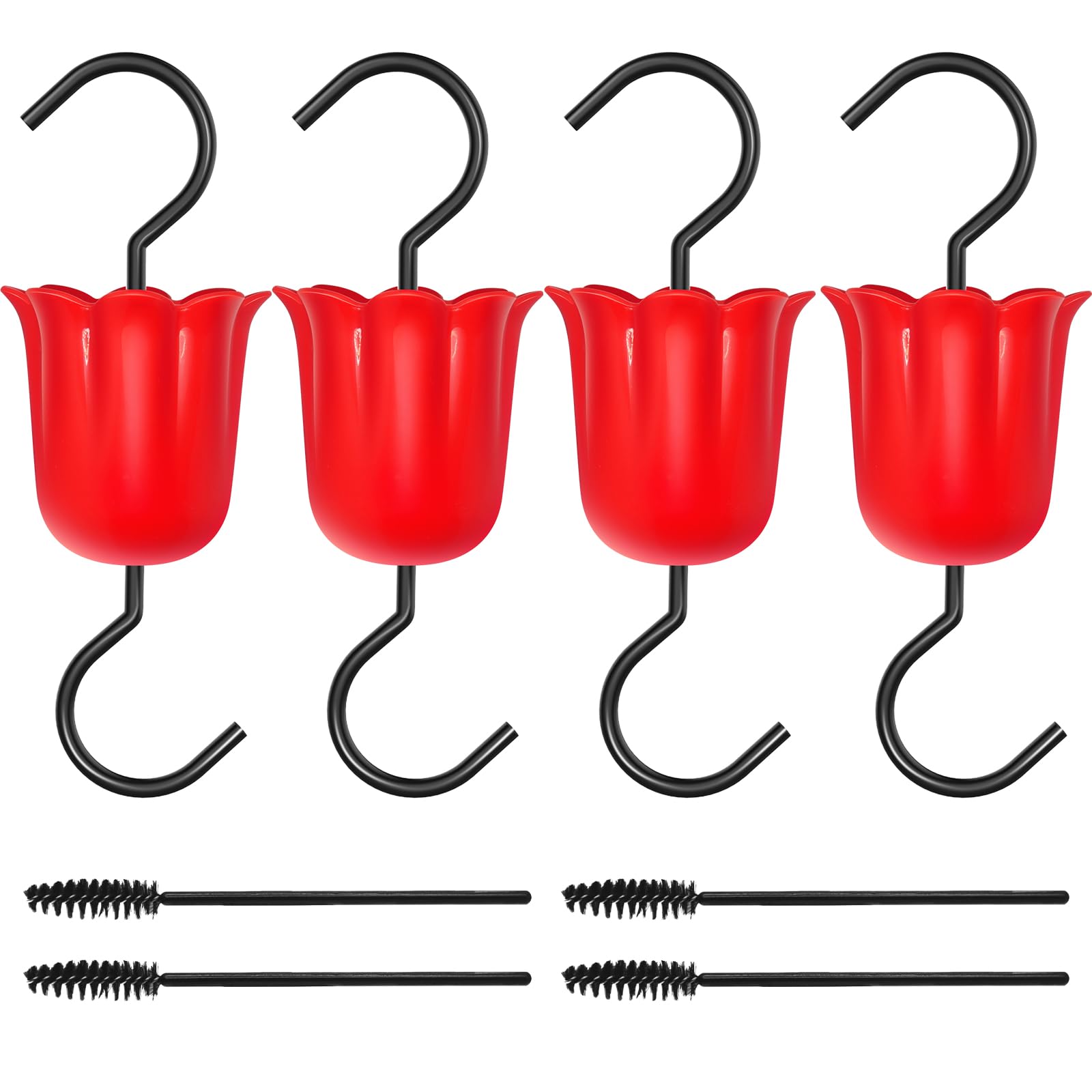 Amazon.com : GlaRid Large Ant Moat for Hummingbird Feeders, 4 Pack Red ...