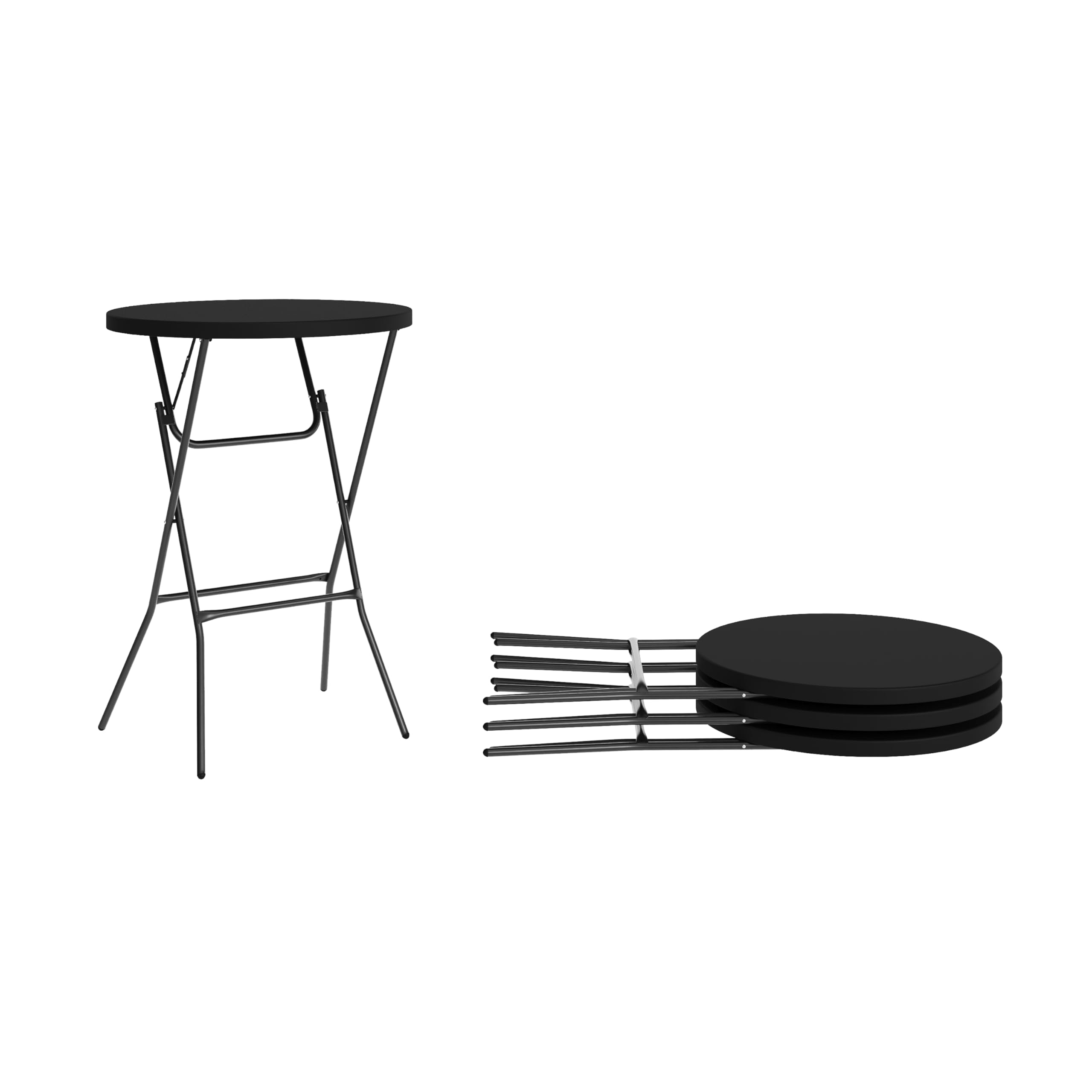 Amazon.com: Flash Furniture Elon Round Folding Bar Height Table for ...