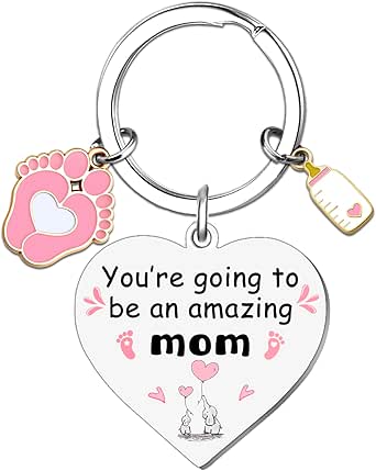 Amazon.com: First Mothers Day Keychain Gift For New Mom Pregnancy Gifts ...