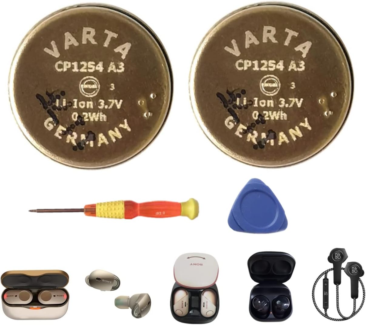 Amazon.com: EEMB 4PACK LIR1254 Rechargeable Battery 3.7V Lithium-ion ...