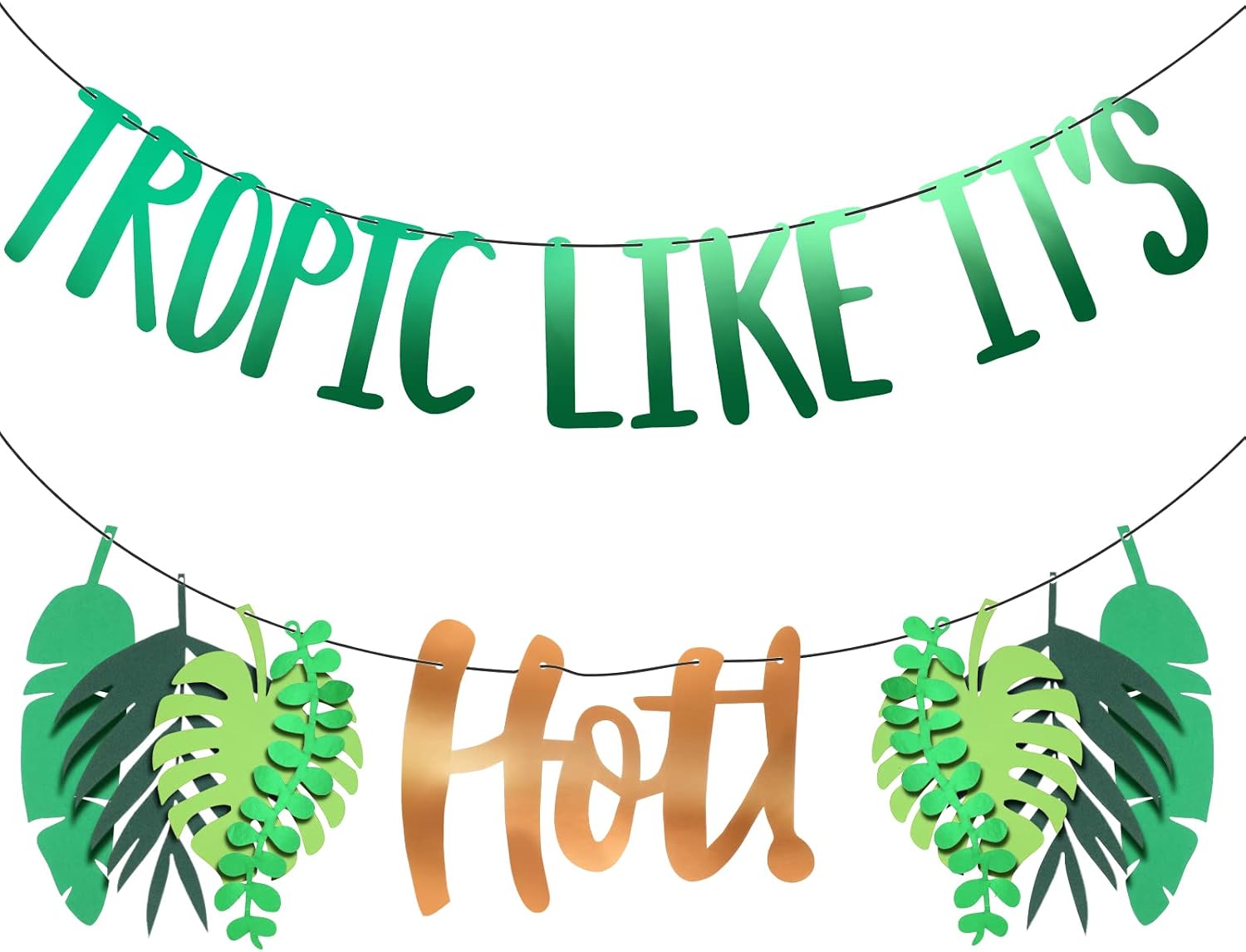 Amazon.com: Sabary Tropic Like It's Hot Banner for Tropical Hawaiian ...