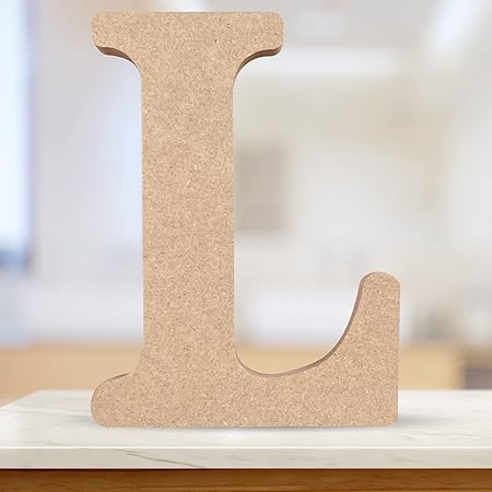 Amazon.com: DEEZOMO 4 Inch 3D Unfinished Wooden Letters, Wooden ...