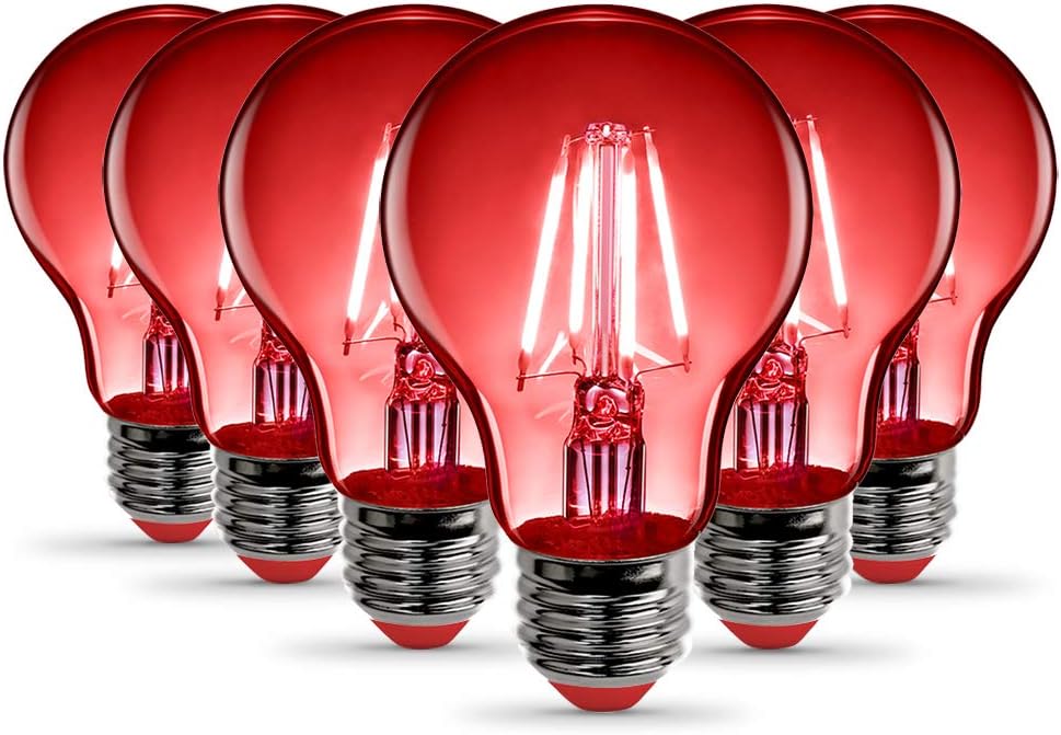 Feit Electric A19/TR/LED 4.5W Dimmable Red LED Light Bulb - Amazon.com