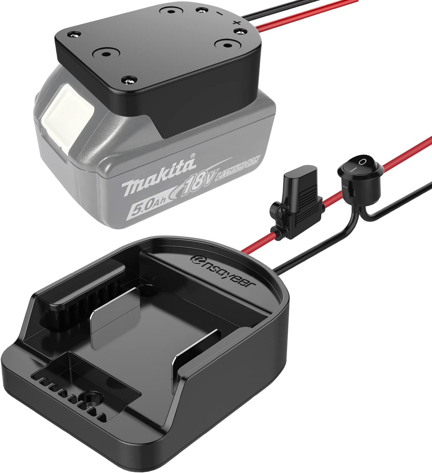 Amazon.com: QINIZX Power Wheels Adaptor for Bosch/Makita 18V 14.4V ...