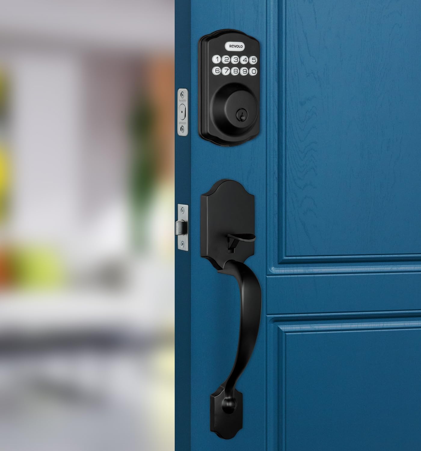 Revolo RE001 Electronic Keypad Deadbolt, Keyless Entry Door Lock, Keyed ...