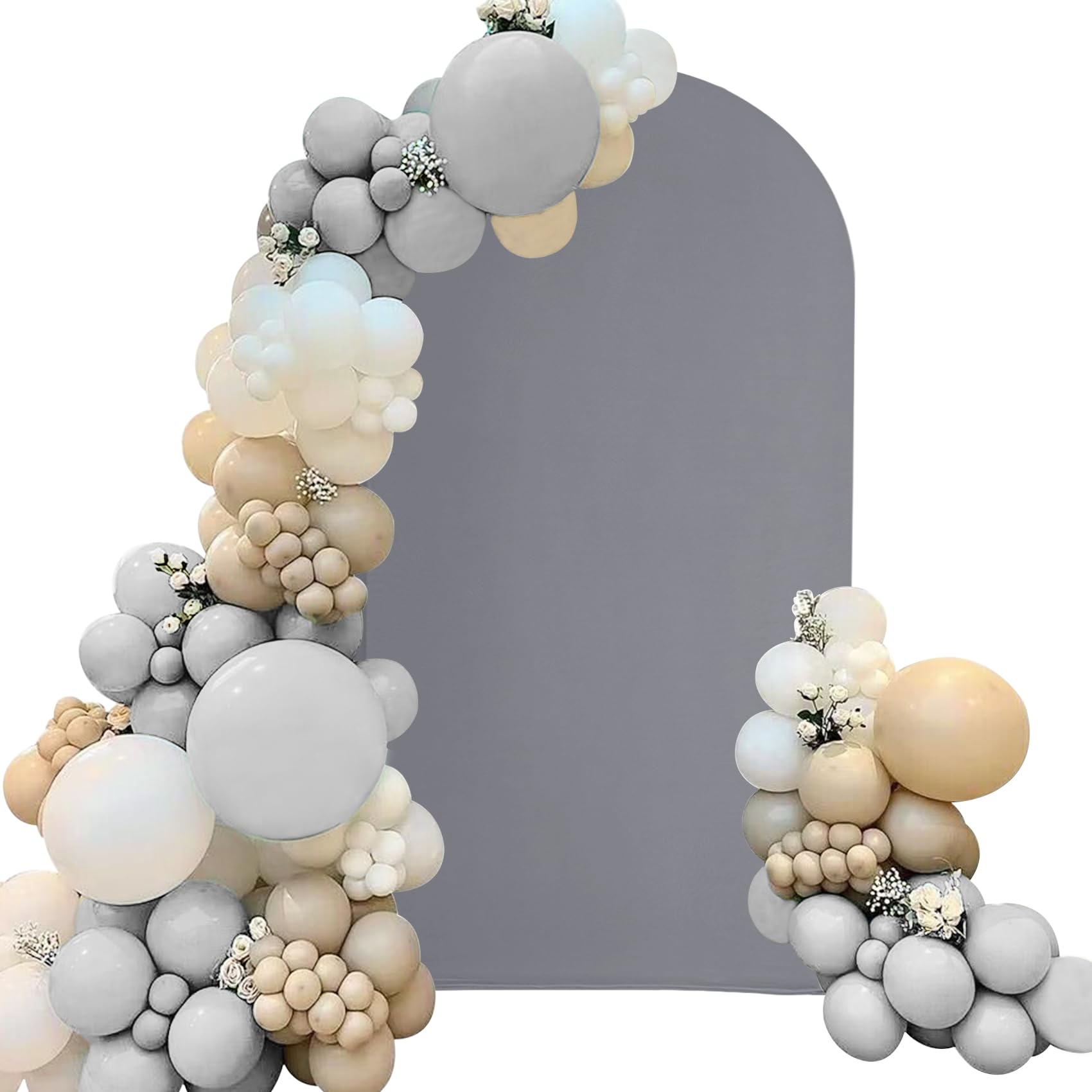Amazon.com : Spandex Fitted Wedding Arch Cover 4FT Gray Arch Backdrop ...