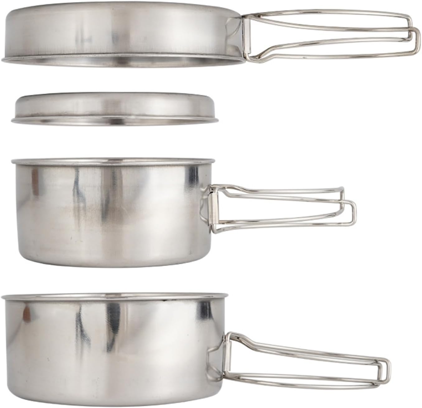 Amazon.com: OCUhome Stackable Stainless Steel Camping Cookware Set ...