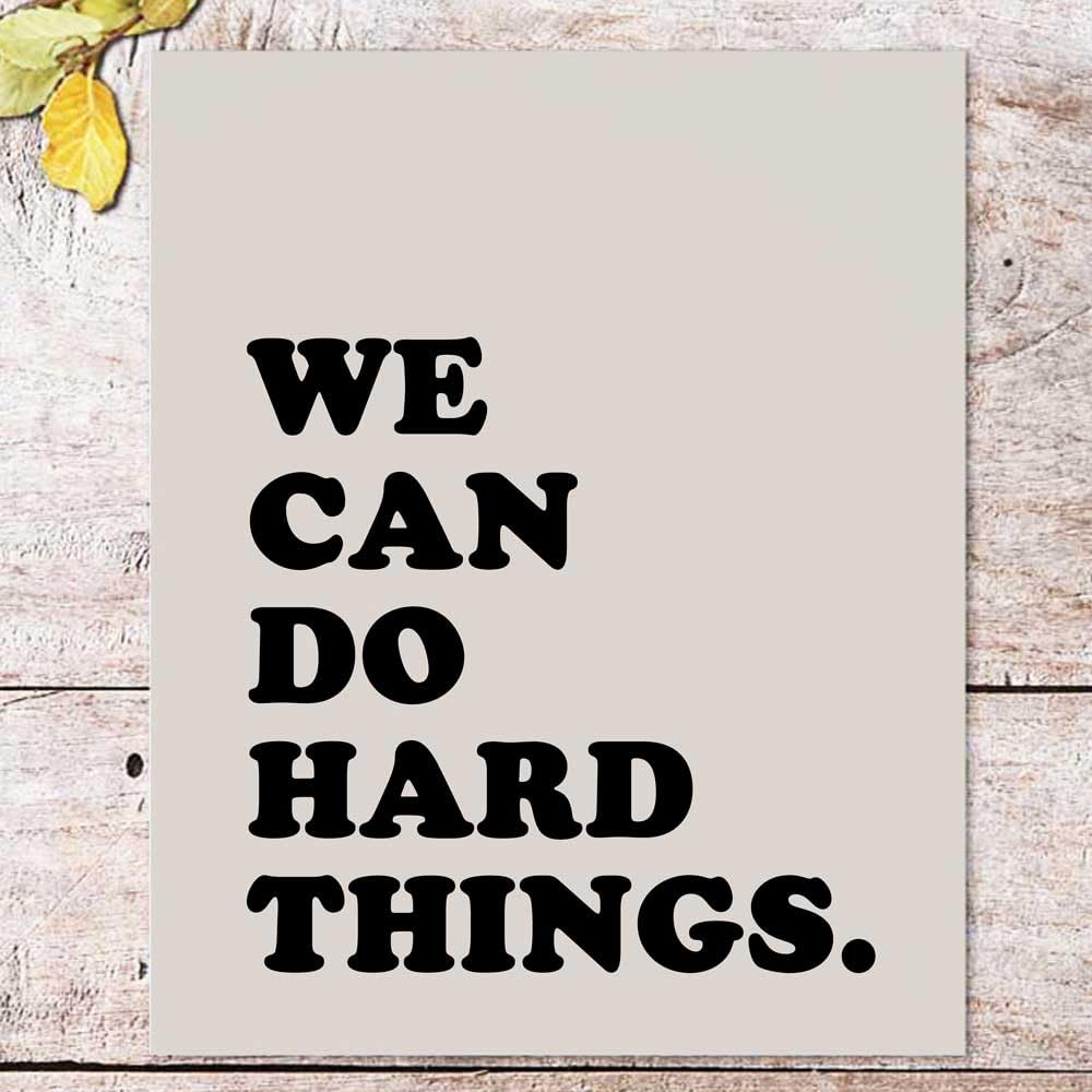 Snapklik.com : We Can Do Hard Things, Positive Affirmation, Beige Wall ...