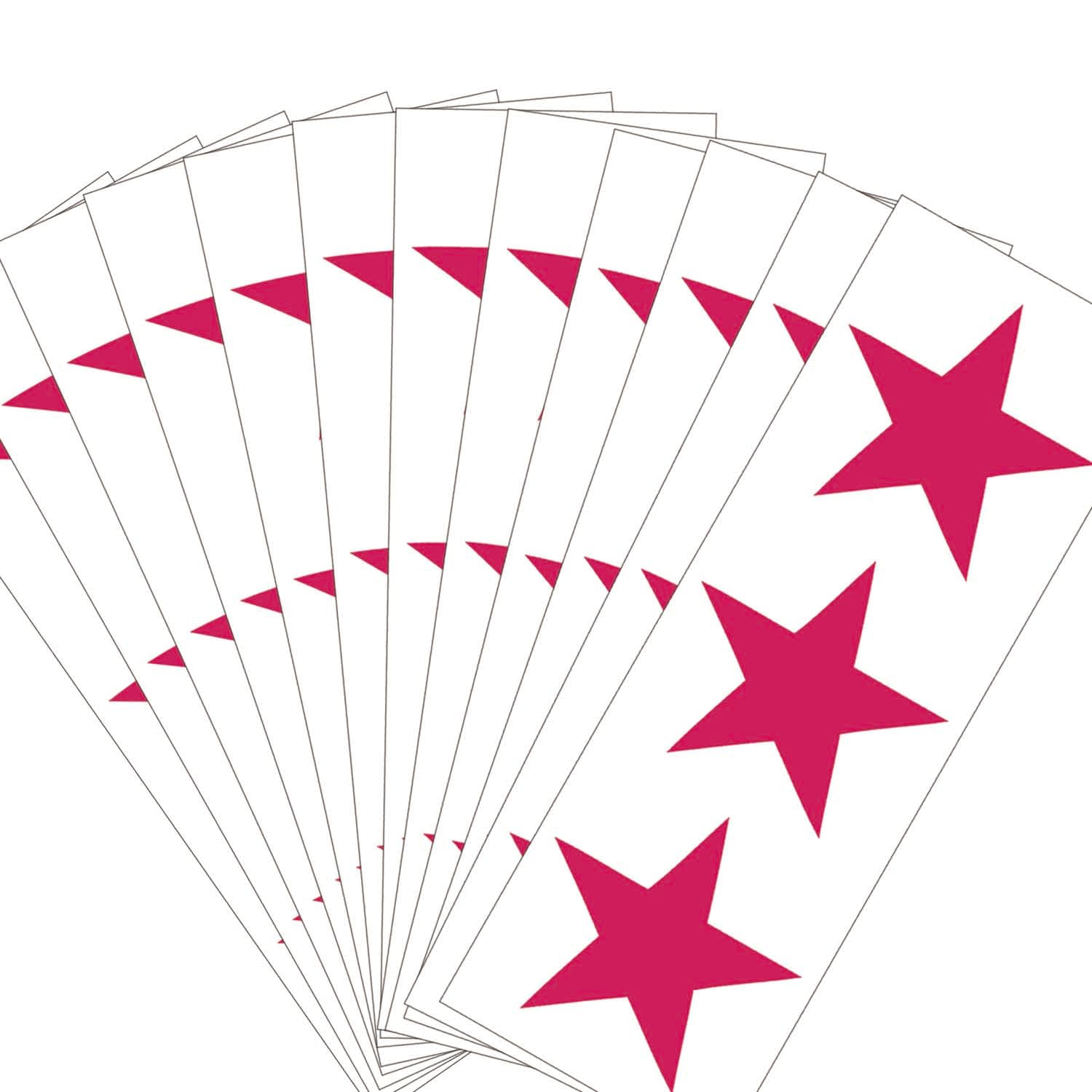 Amazon.com : Fake Red Star Tattoos, Temporary Face Tattoo, Halloween ...