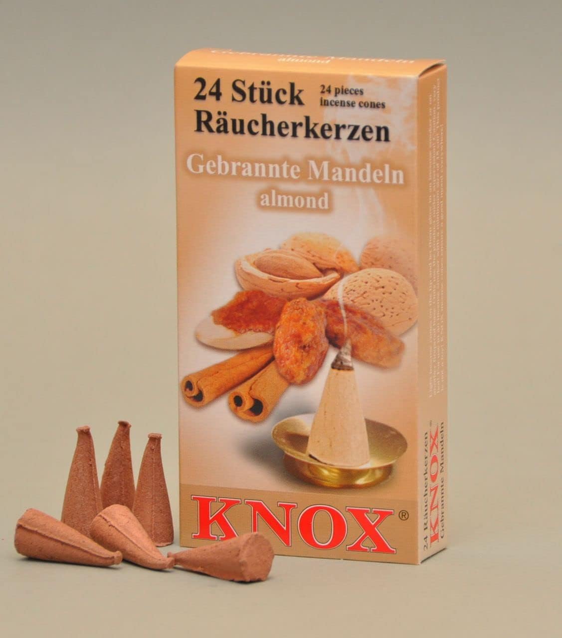 Amazon.com: Knox Almond Scent German Incense Cones Made in Germany for ...