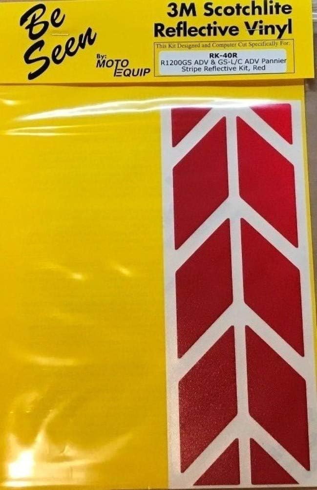Amazon.com: Moto Equip RED Reflective Sticker Kit Made from 3M ...