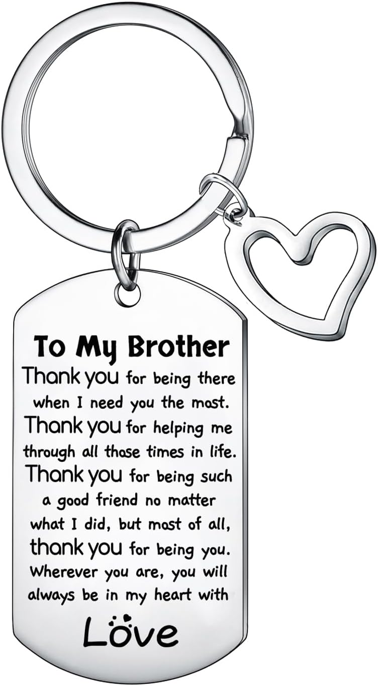 To My Brother Keychain I Love You Brother Gifts from Sister Brother ...