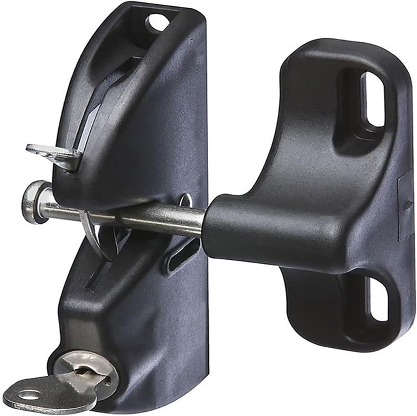 Double-Sided Automatic Locking Gate Latch,Key Lockable Fence Lock for ...
