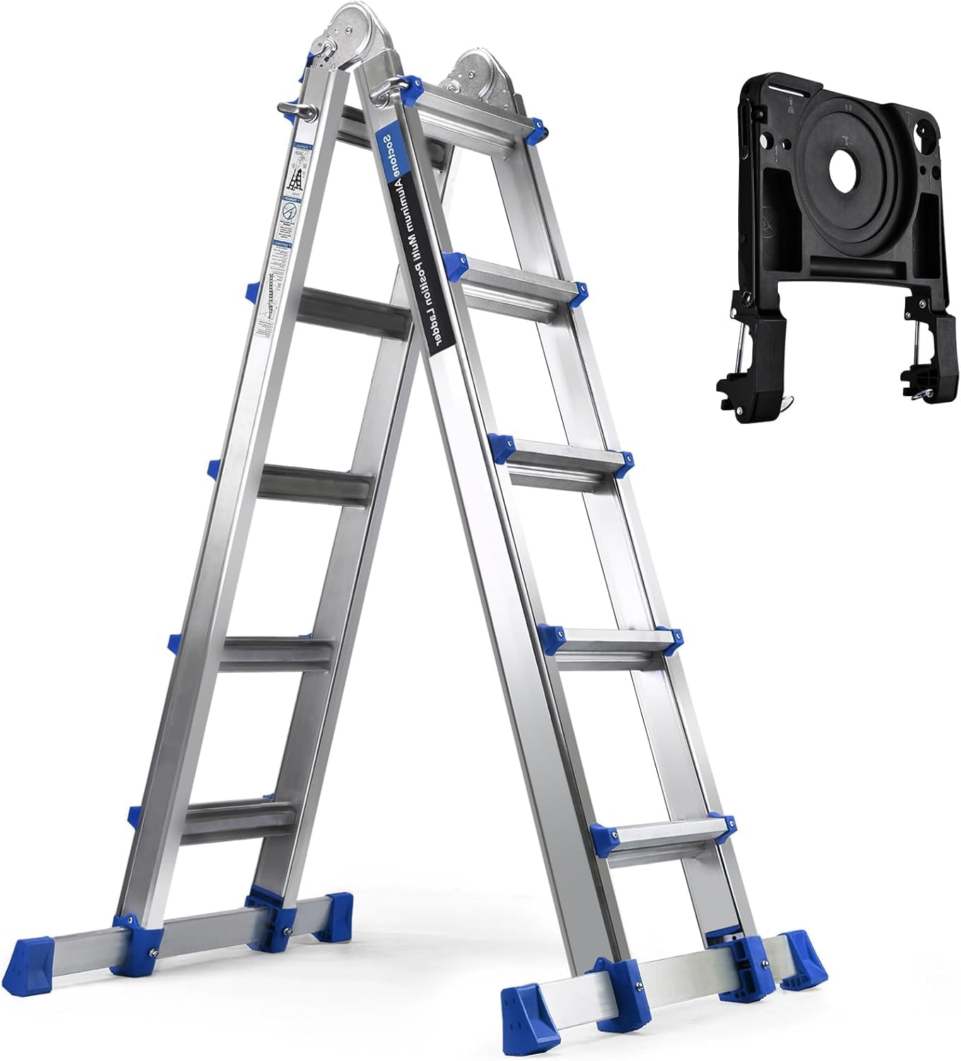 Snapklik.com : HBTower A Frame 5 Step Extension Ladder, 19 Ft Multi ...