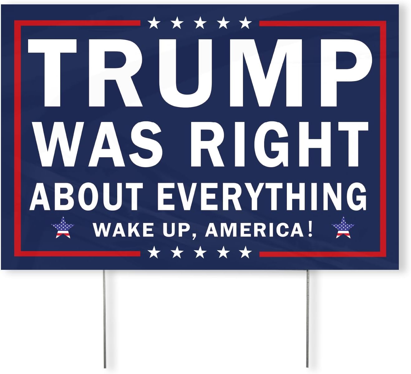 Amazon.com : Trump 2024 Yard Sign 17x12 inch Trump Was Right About ...