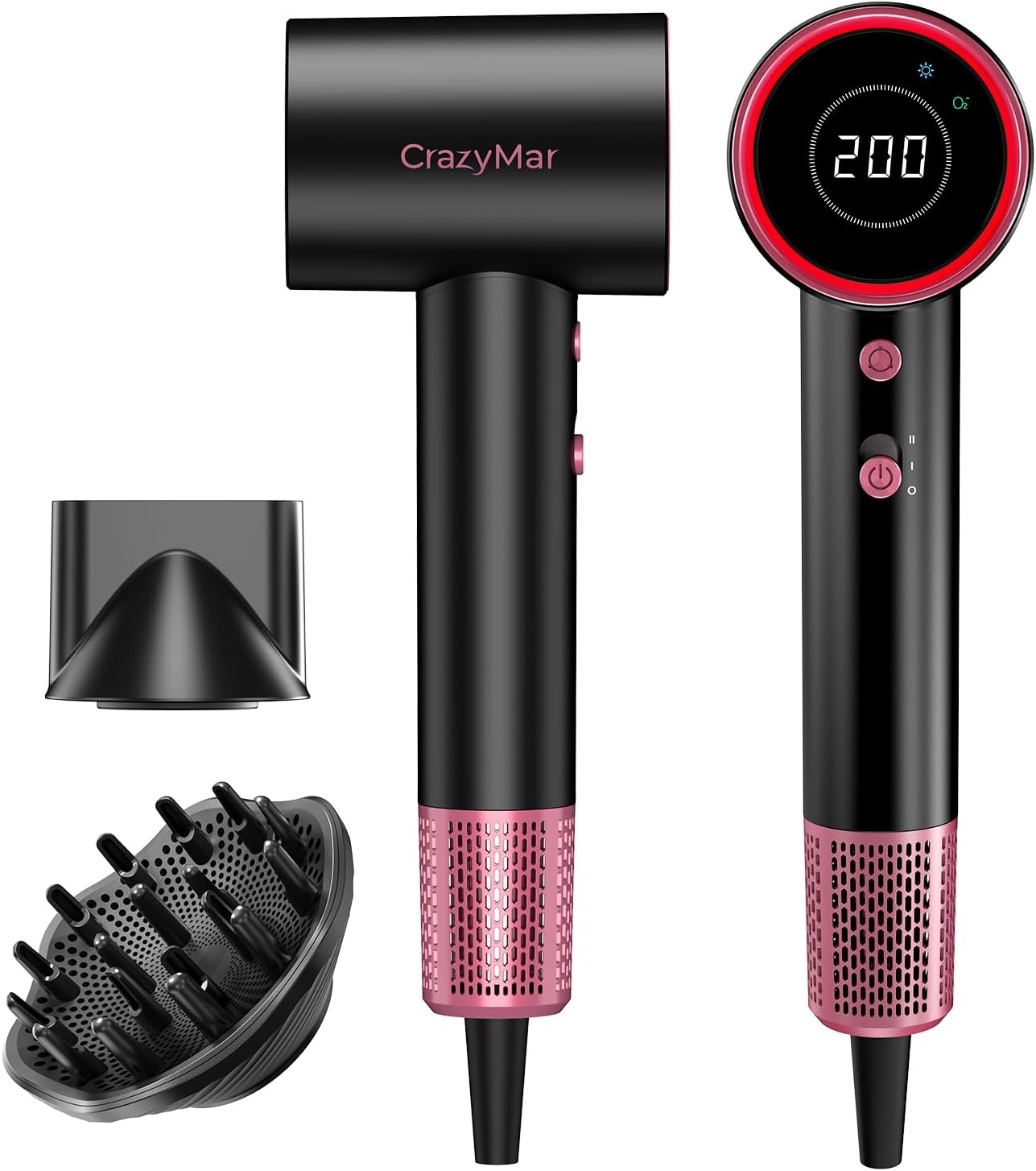 Amazon.com : High Speed Ionic Hair Dryer - 160000 RPM Brushless Motor ...