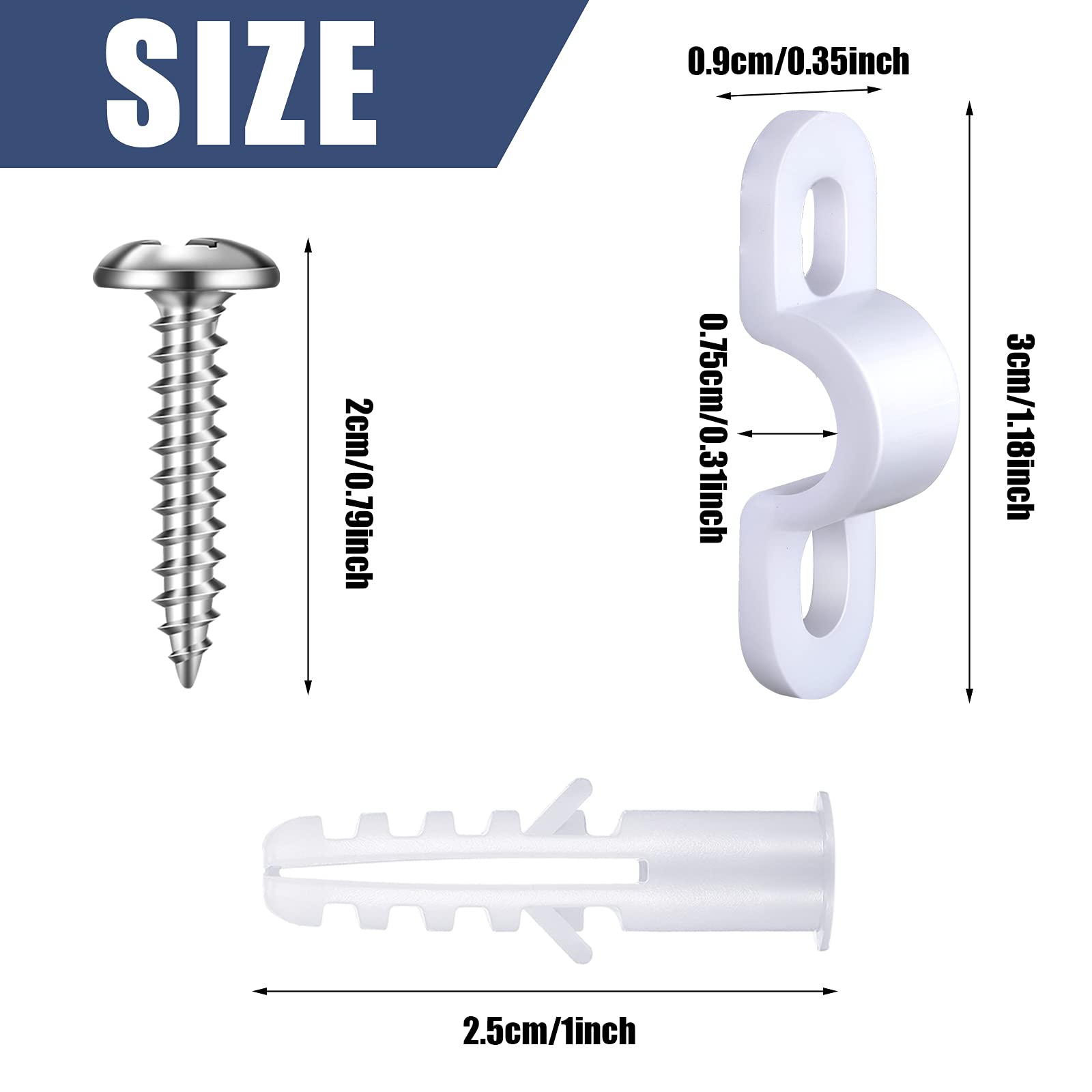 Snapklik.com : Wire Shelf Loop Clips White Plastic Shelf Clips Screws ...