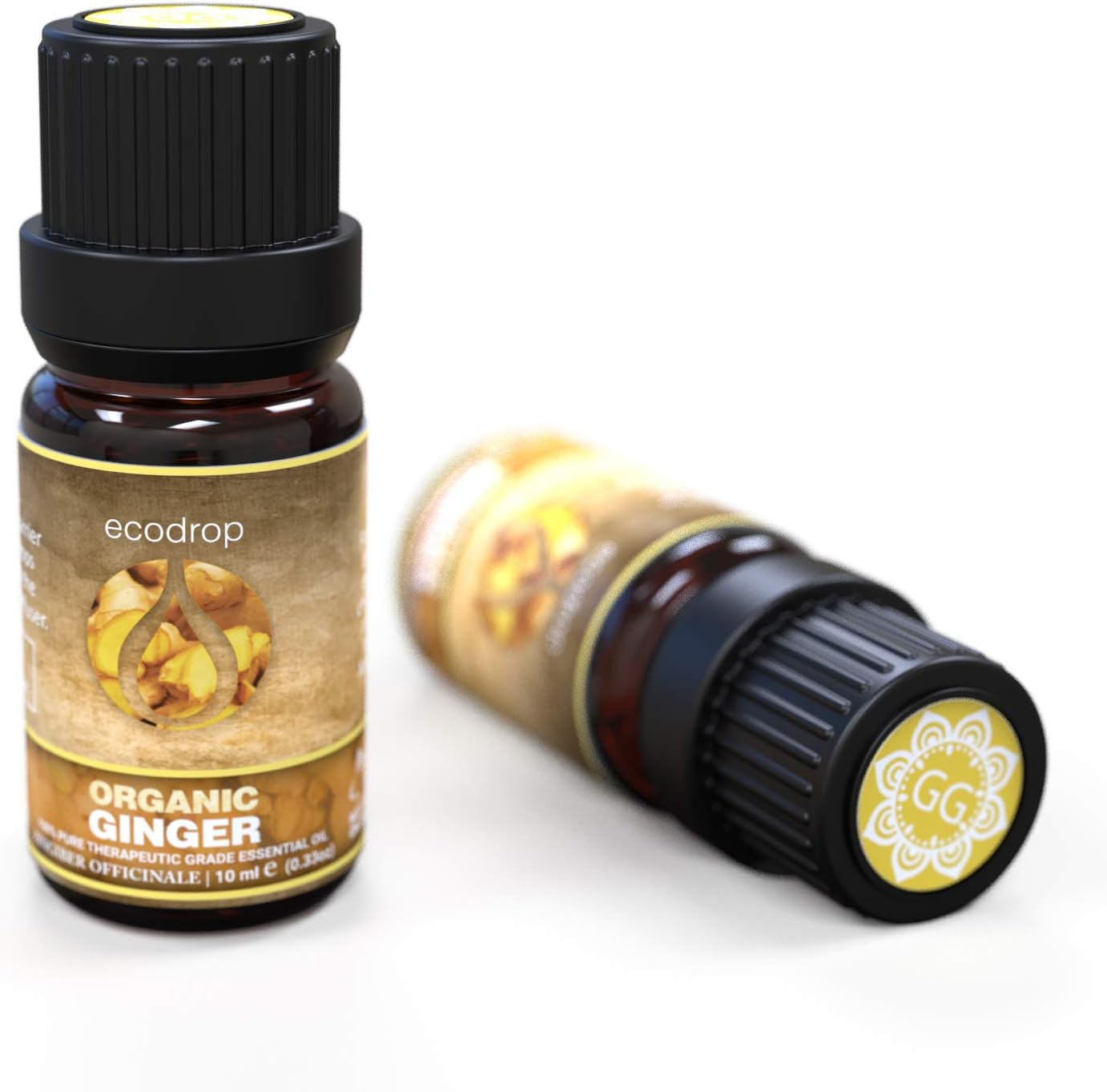 Ginger Essential Oil, Cosmos Certified Organic, Pure Ginger Root Oil ...