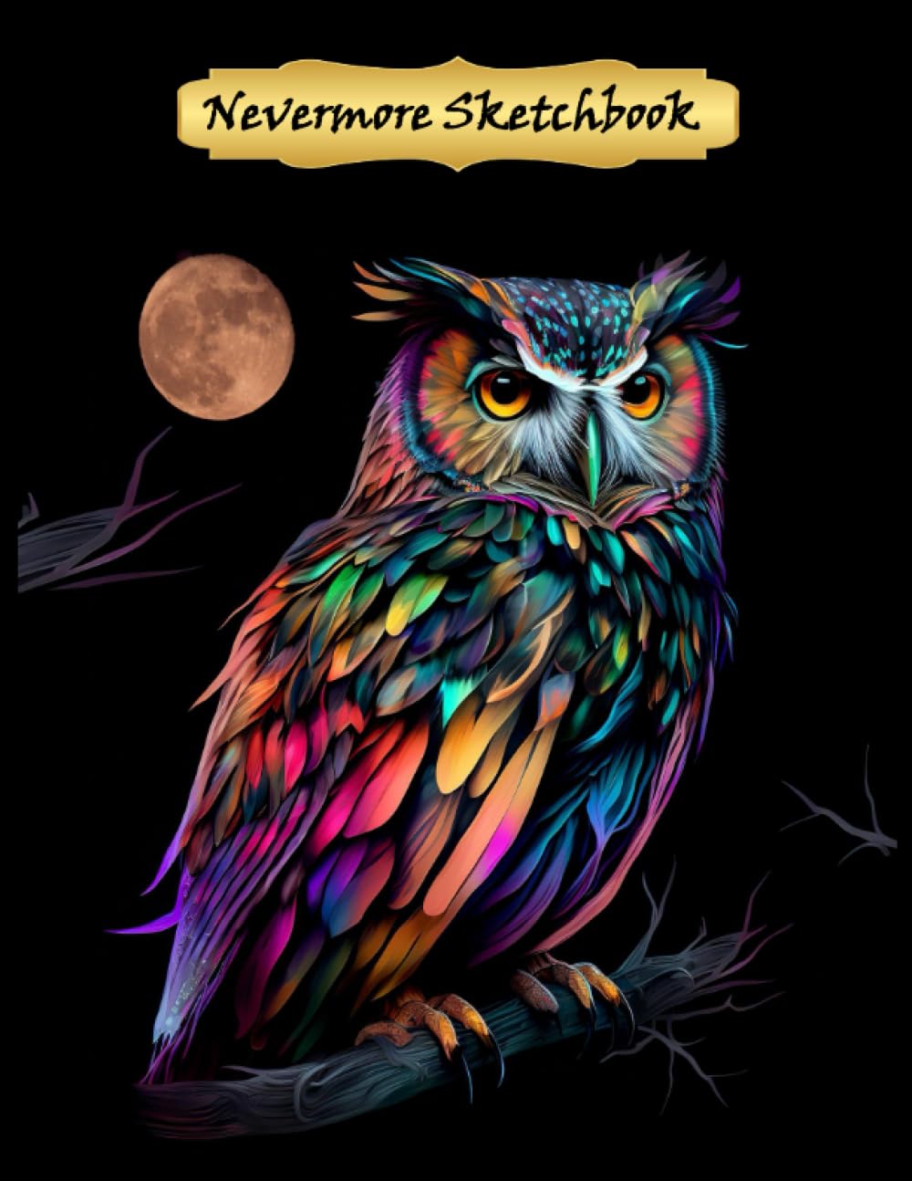 Amazon.com: Nevermore Sketchbook: Neon Owl Dark Academia Aesthetic Notebook: Nook Books ...