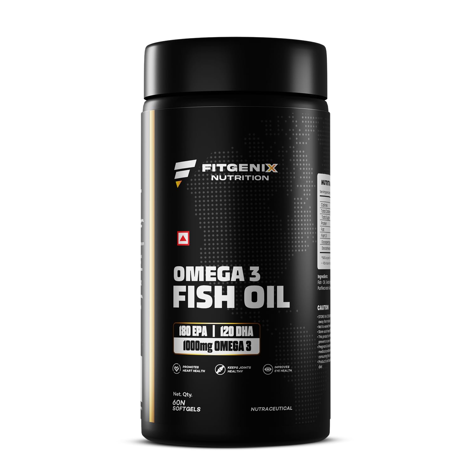 Fitgenix Nutrition Omega 3 Fish Oil Capsules 1000Mg | 180Mg Epa | 120Mg ...