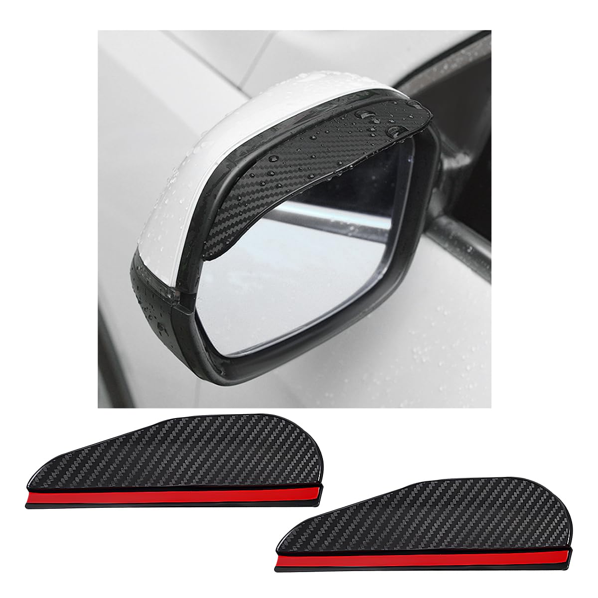 Amazon.com: Wevdn 2 PCS Mirror Rain Visor Eyebrow, Waterproof PVC Auto ...