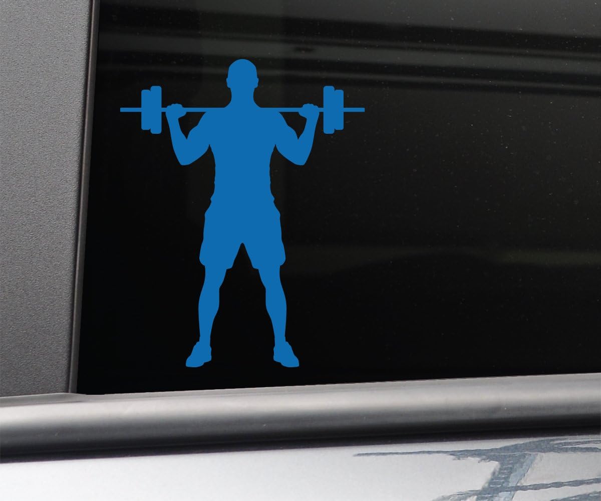 Amazon.com: Nashville Decals Weightlifter Weightlifting Vinyl Decal ...