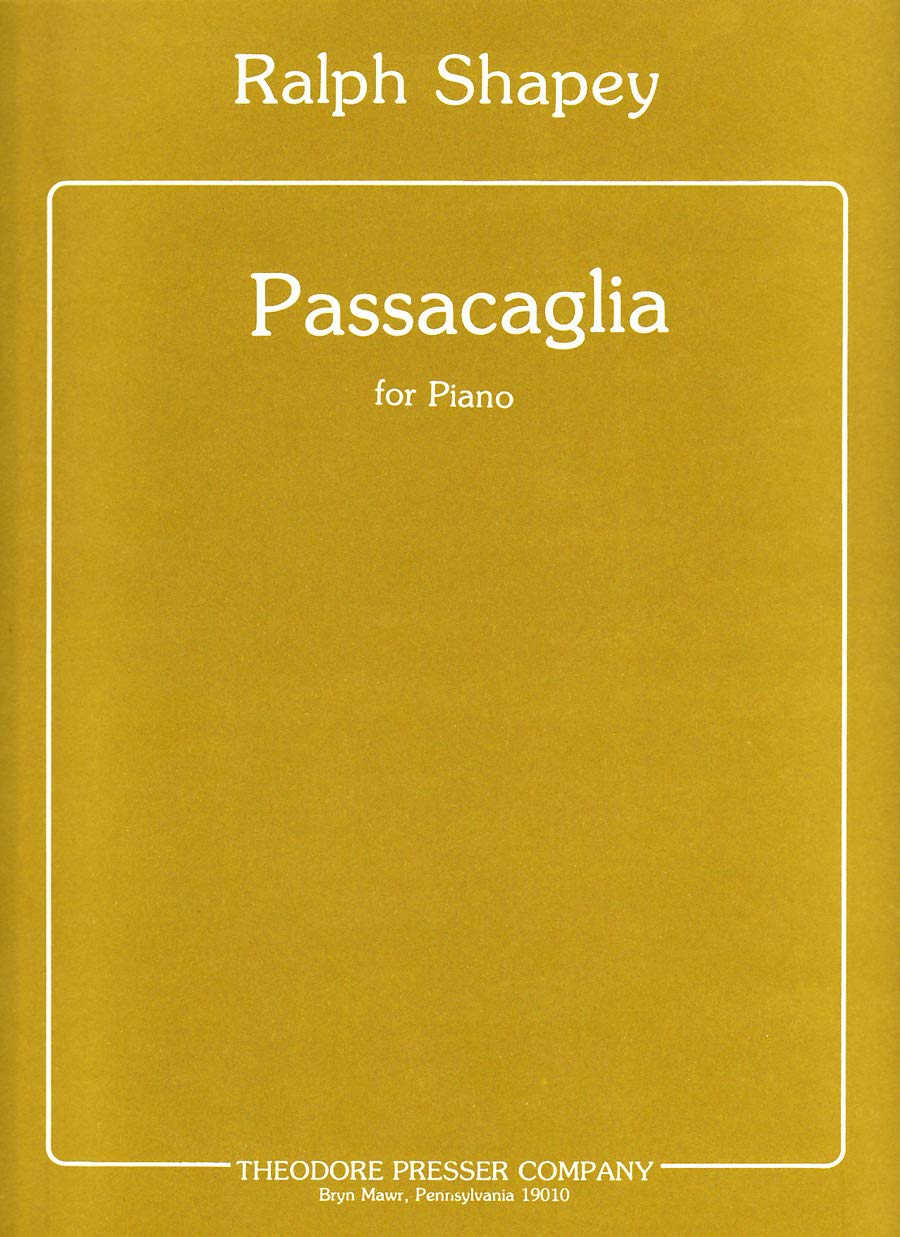Passacaglia: Ralph Shapey: 0680160086634: Amazon.com: Books