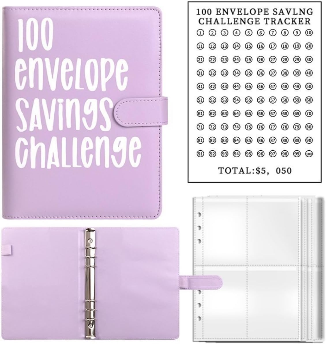 Amazon.com : Poosejzl 100 Envelope Challenge Binder, Envelopes Money ...
