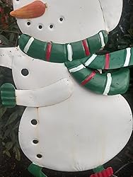 Amazon.com: Christmas Snowmen Yard Stakes Decorations Metal Two Dancing ...