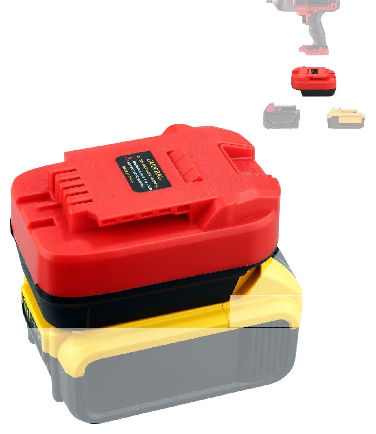 Amazon.com: Adapter for Bauer for Dewalt 20V Max Battery,Converter to ...