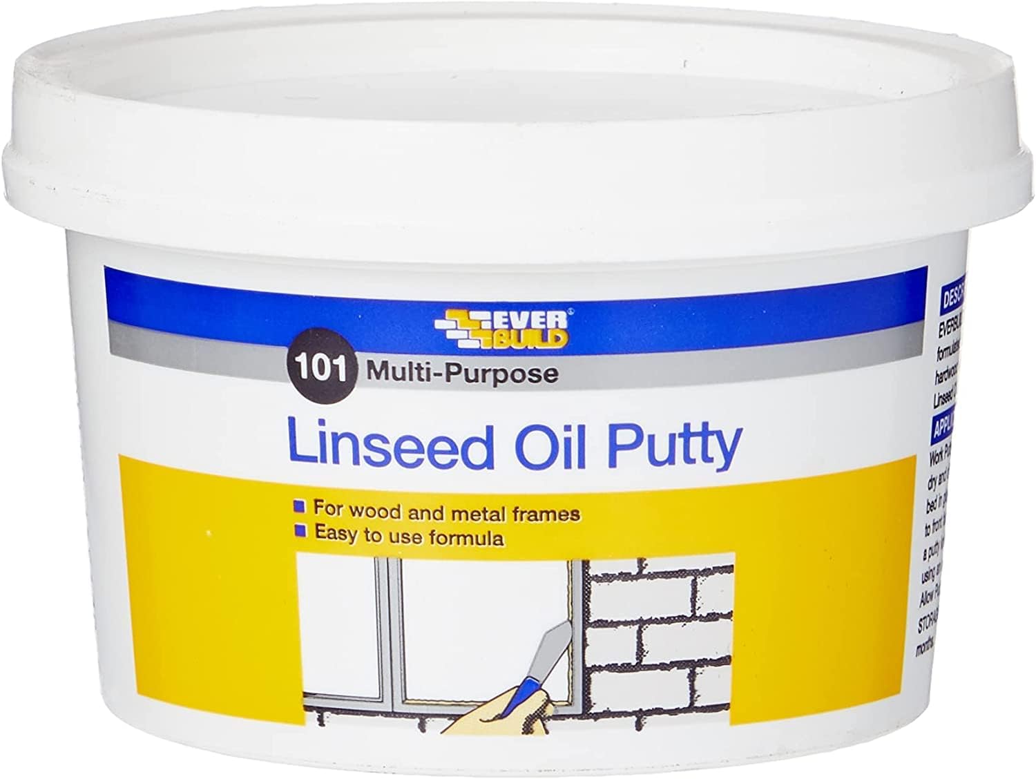 Everbuild 101 Multi-Purpose Linseed Oil Putty – Suitable for Single ...