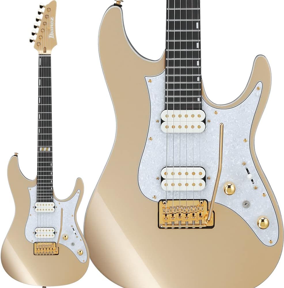 Amazon.com: Ibanez KRYS10 Scott LePage Signature Electric Guitar - Gold ...