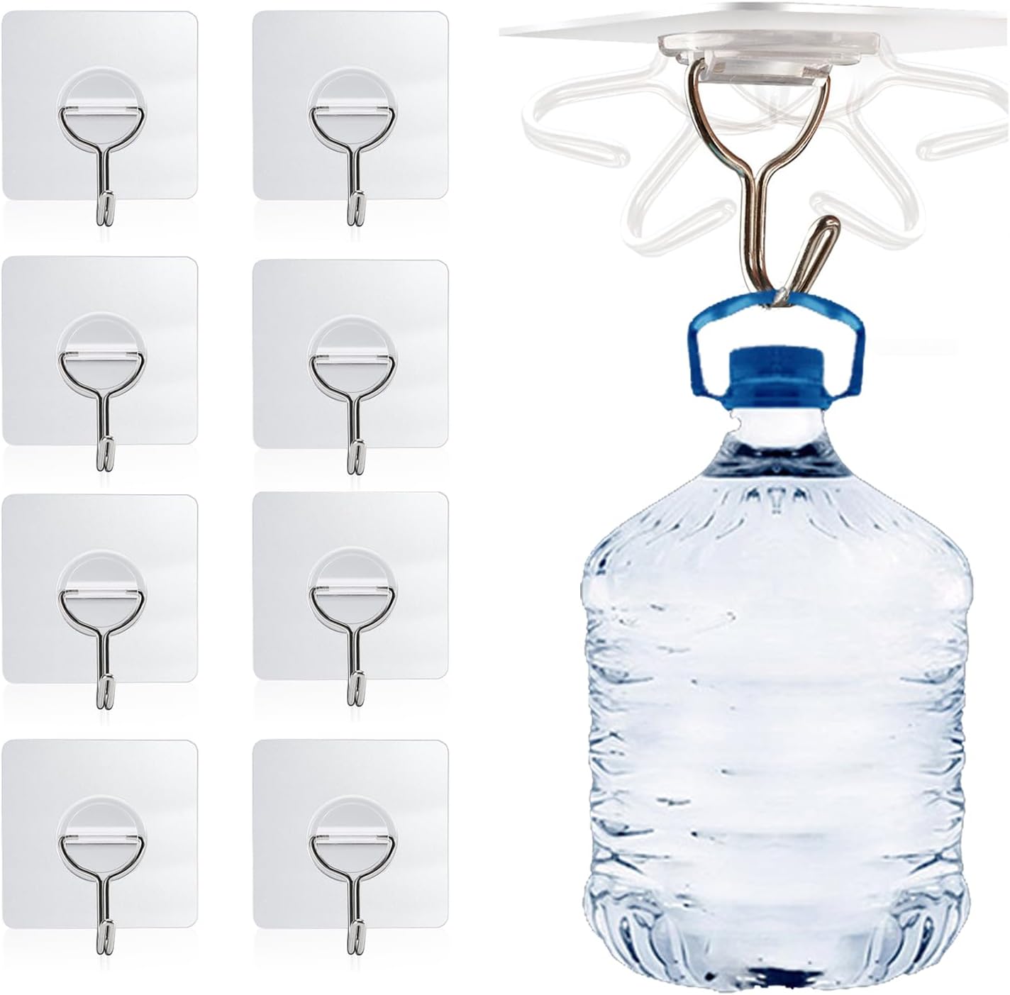 Amazon.com: YXYFDC 10 PCS Adhesive Wall Hooks(17lb Max),No Drilling ...