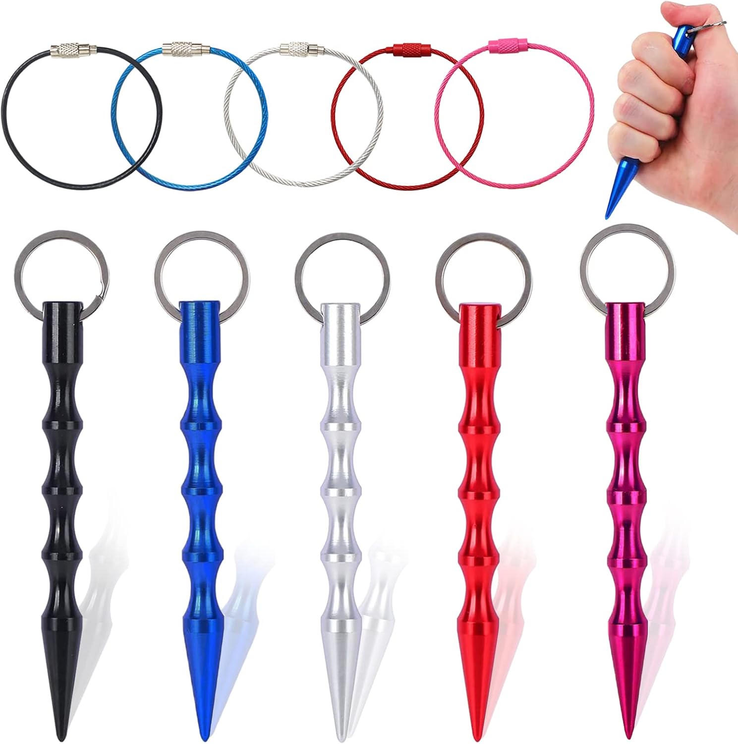 UYDF 5 Piezas Kubotan Llavero de Defensa Sobrealimentado Autodefensa ...