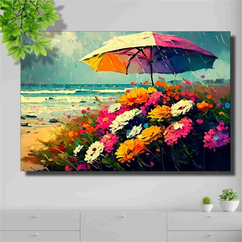 SAF paintings Unframed Rolled Art Print| Floral Theme Canvas Wall Art ...