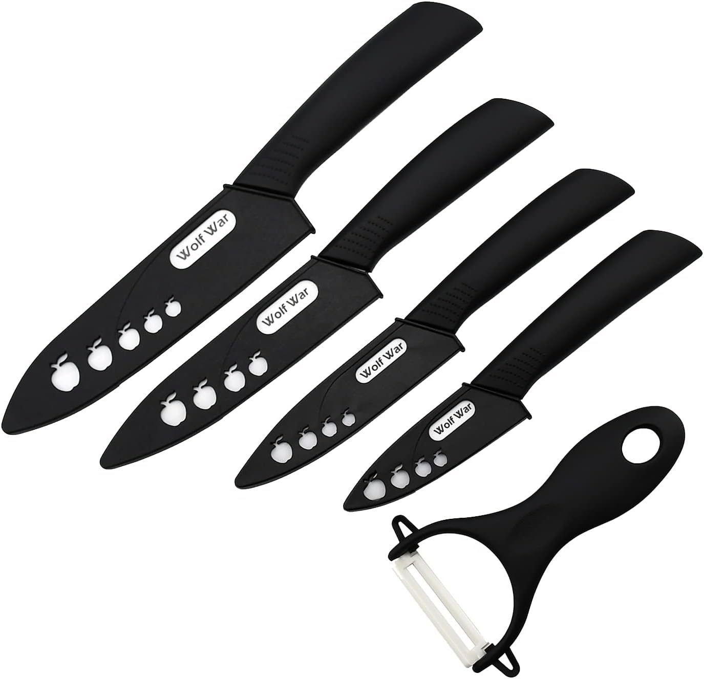Amazon.com: Kitchen Ceramic Knife Set Professional Knife With Sheaths ...