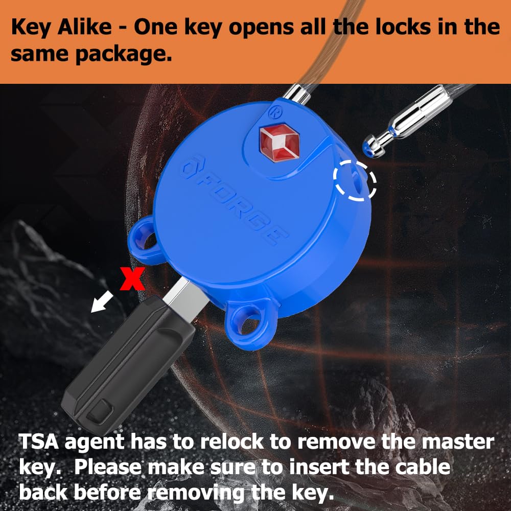 Snapklik.com : Forge TSA Approved Luggage Locks Ultra-Secure Dimple Key ...