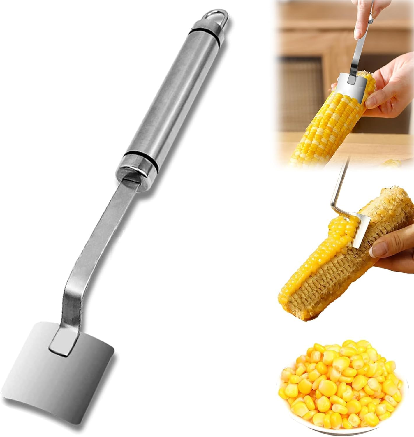 Amazon.com: 2024 NEW Long Handle Stainless Steel Corn Stripping Tool ...