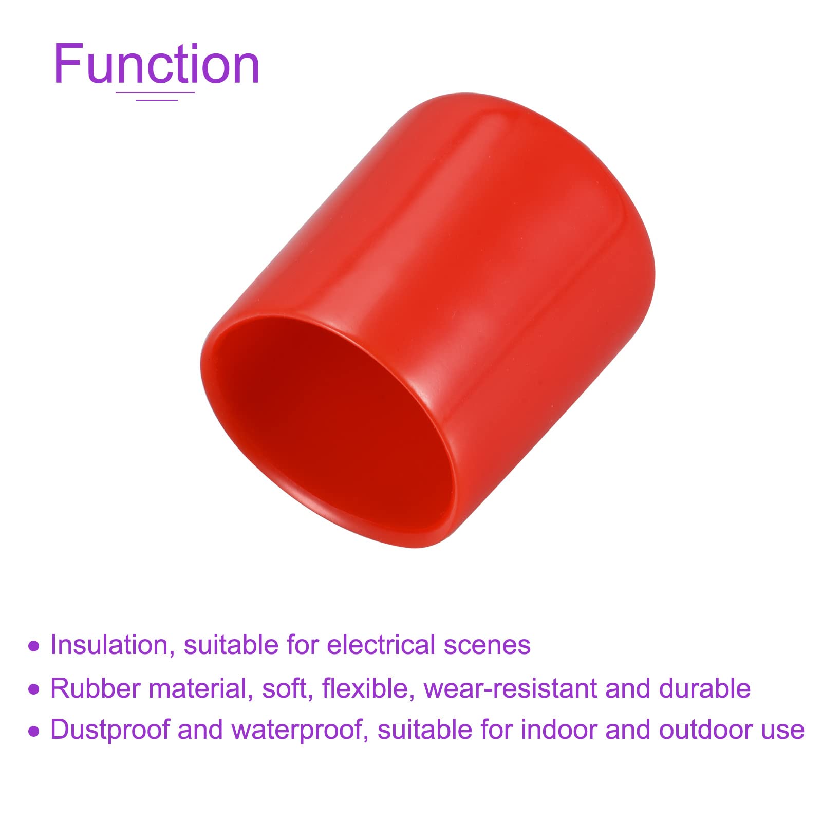 Snapklik.com : 15 Pack 1" ID Red Screw Thread Protectors Rubber End ...