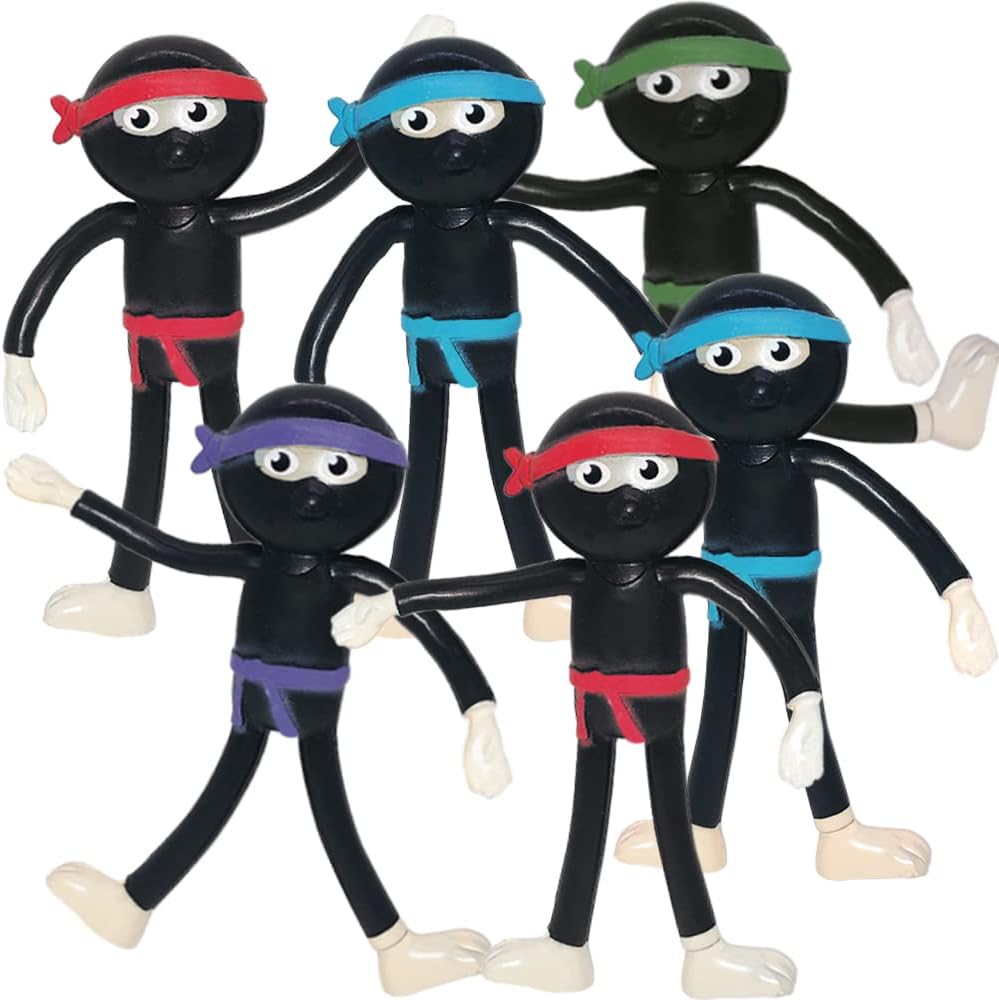 Amazon.com: ArtCreativity Bendable Ninja Figures, Set of 12, Bendable ...