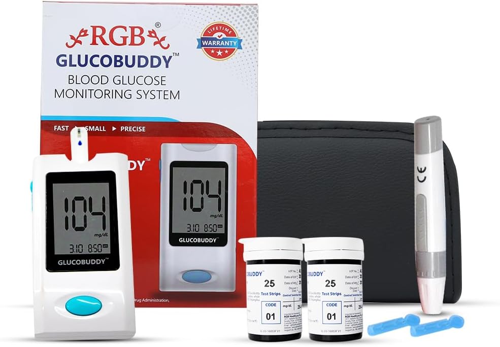 Control D Blood Glucose Monitor (Pack of 50 Strips, Black) : Amazon.in ...