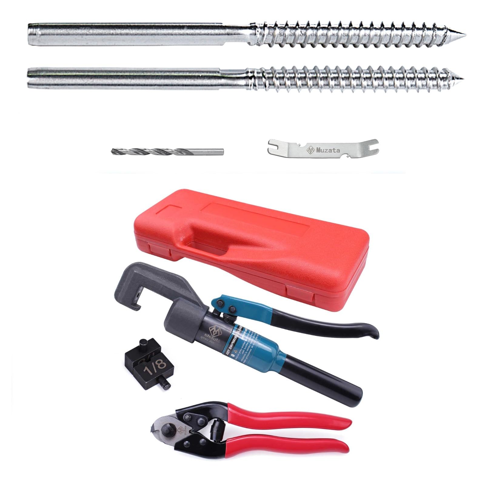 Muzata 45KN Upgraded Custom Hydraulic Hand Crimper CK12 Bundle with ...