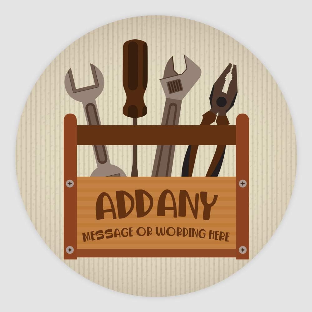 Tool Box DIY 7.5 Inch (19cm) Personalised Edible Cake Topper on Premium ...