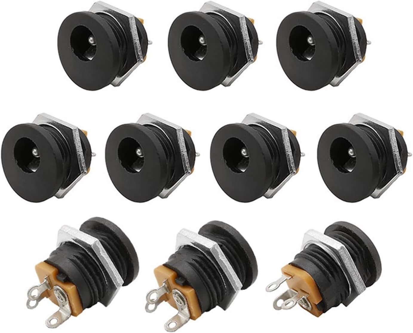 Amazon.com: 10Pcs DC-022 5.5mm x 2.1mm DC Power Female Socket Connector ...