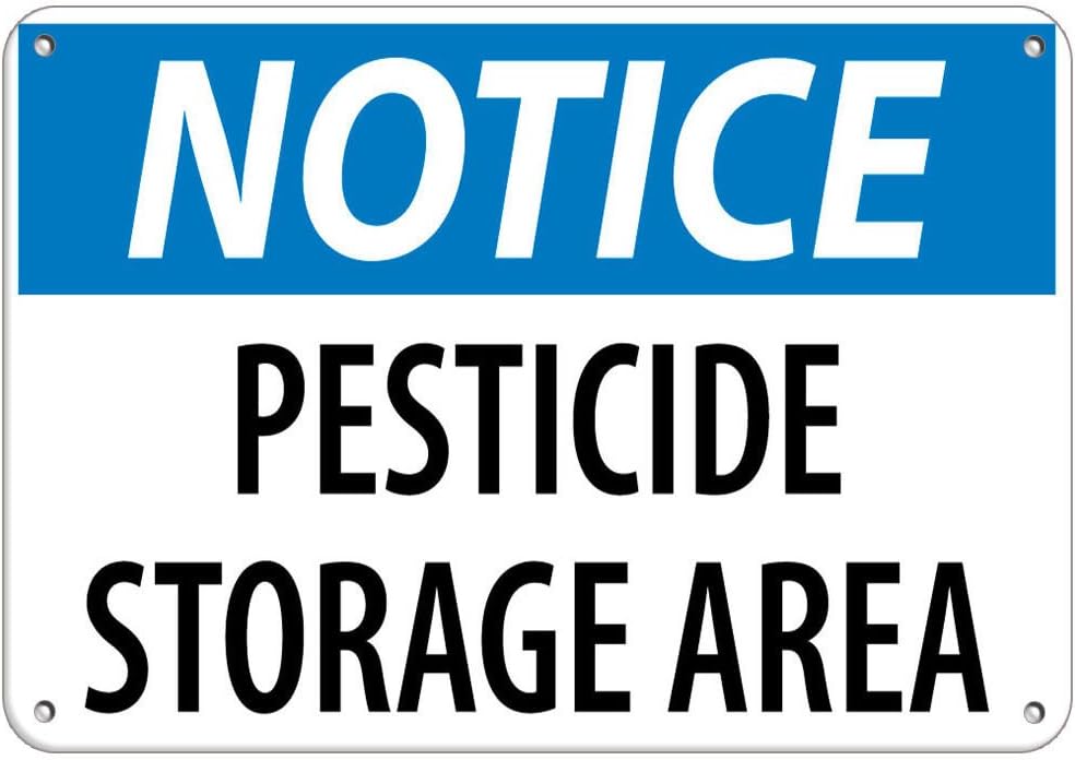 Amazon.com: Notice Pesticide Storage Area LABEL DECAL STICKER Sticks to ...