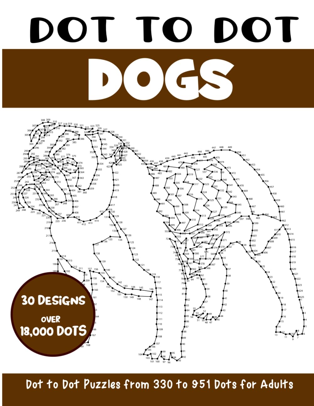 Dot to Dot Dogs for Adults: Dogs Connect the Dots Book for Adults (Over ...