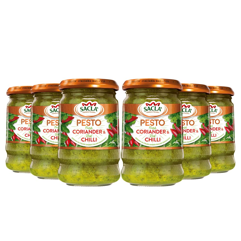 Sacla Italian Pesto Coriander and Chilli - Perfect with Pasta, Noodles ...