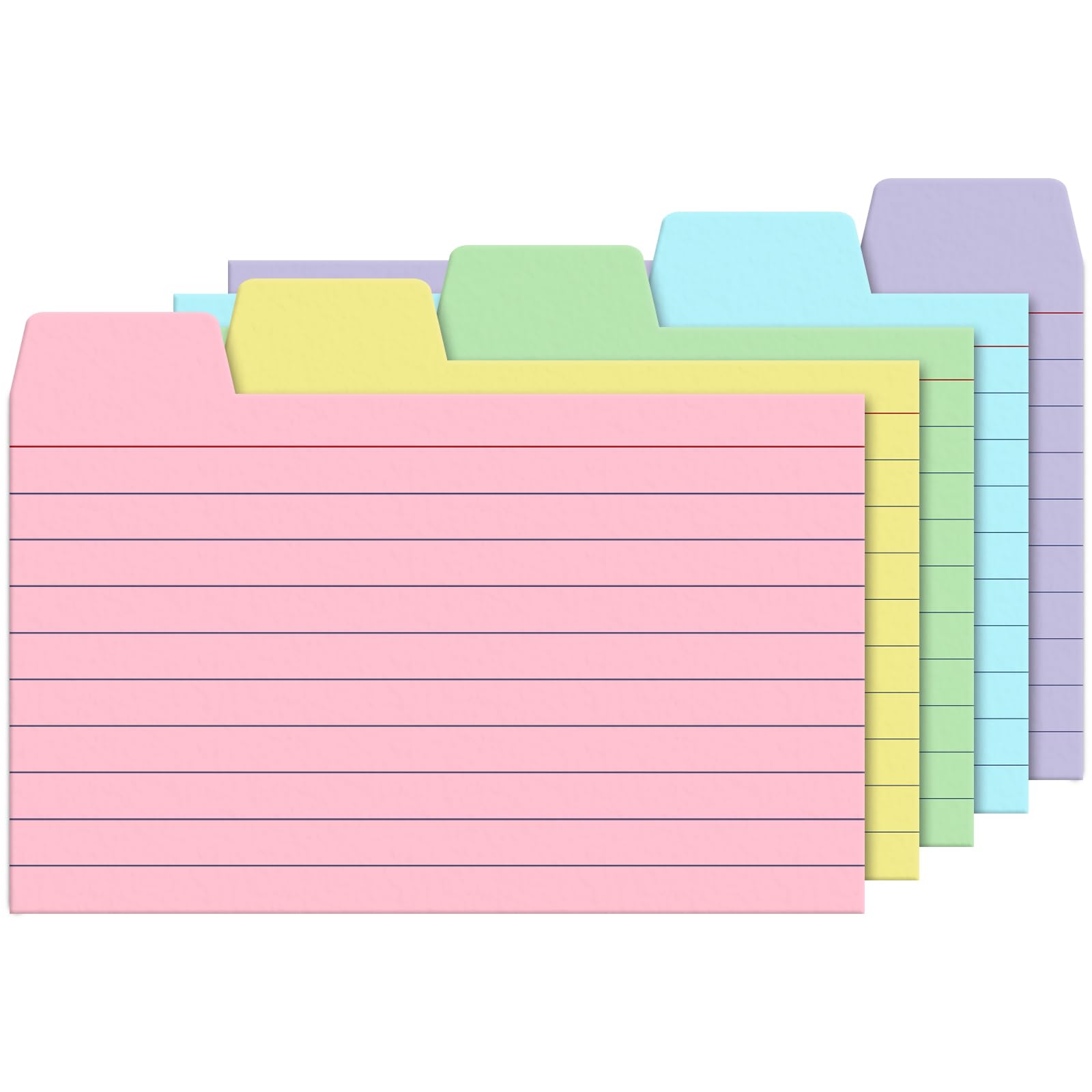 Snapklik.com : 100 Pack Tabbed Index Cards 3x5 Lined Index Card Dividers